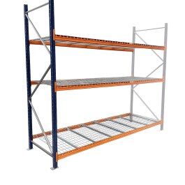 Bulk Rack Storage Add-On Unit with Wire Decking - Shelving Direct